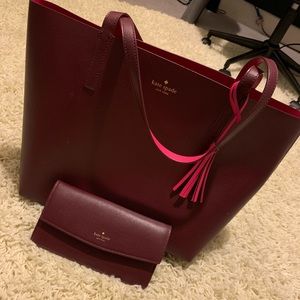 kate spade | Bags | Kate Spade Reversible Tote W Matching Wallet | Poshmark